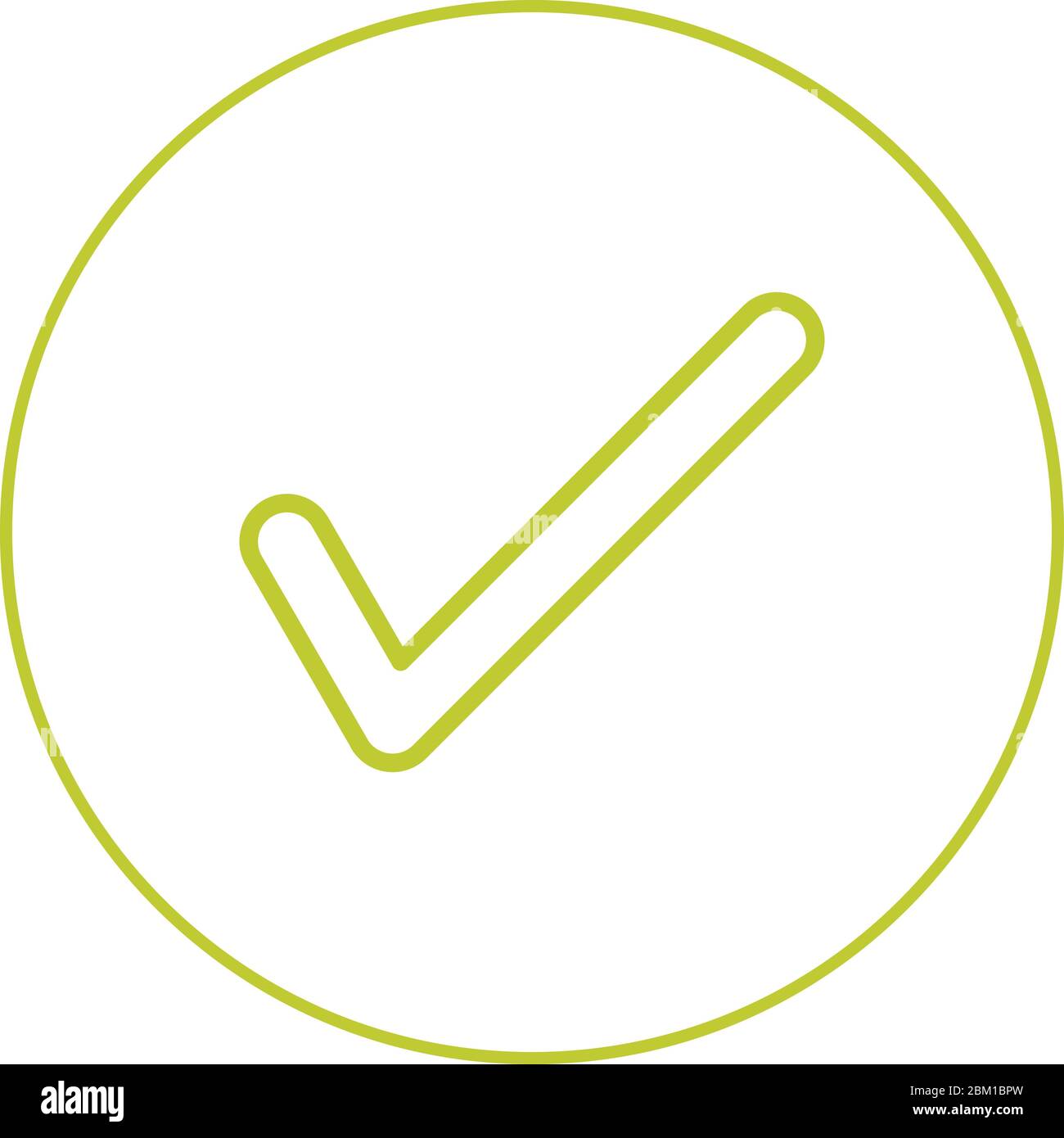 Beautiful Tick vector line icon Stock Vector Image & Art - Alamy