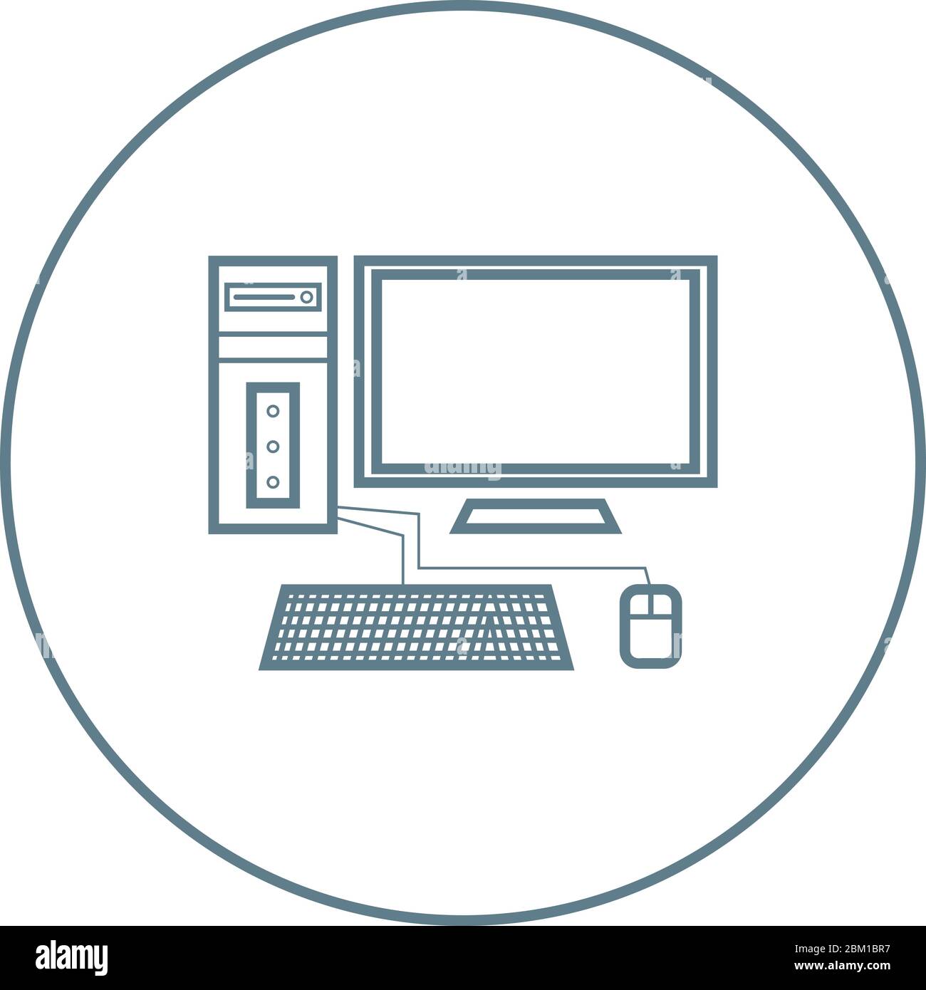 Beautiful Computer vector line icon Stock Vector Image & Art - Alamy