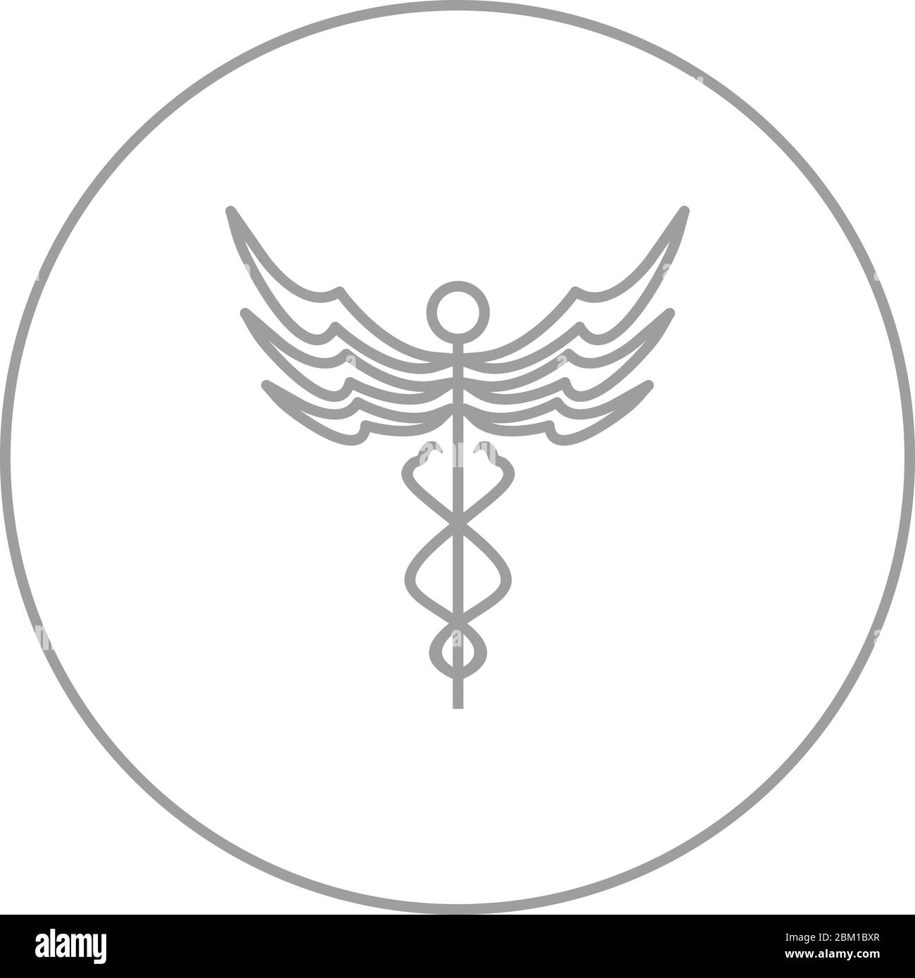 Beautiful Caduceus vector line icon Stock Vector Image & Art - Alamy