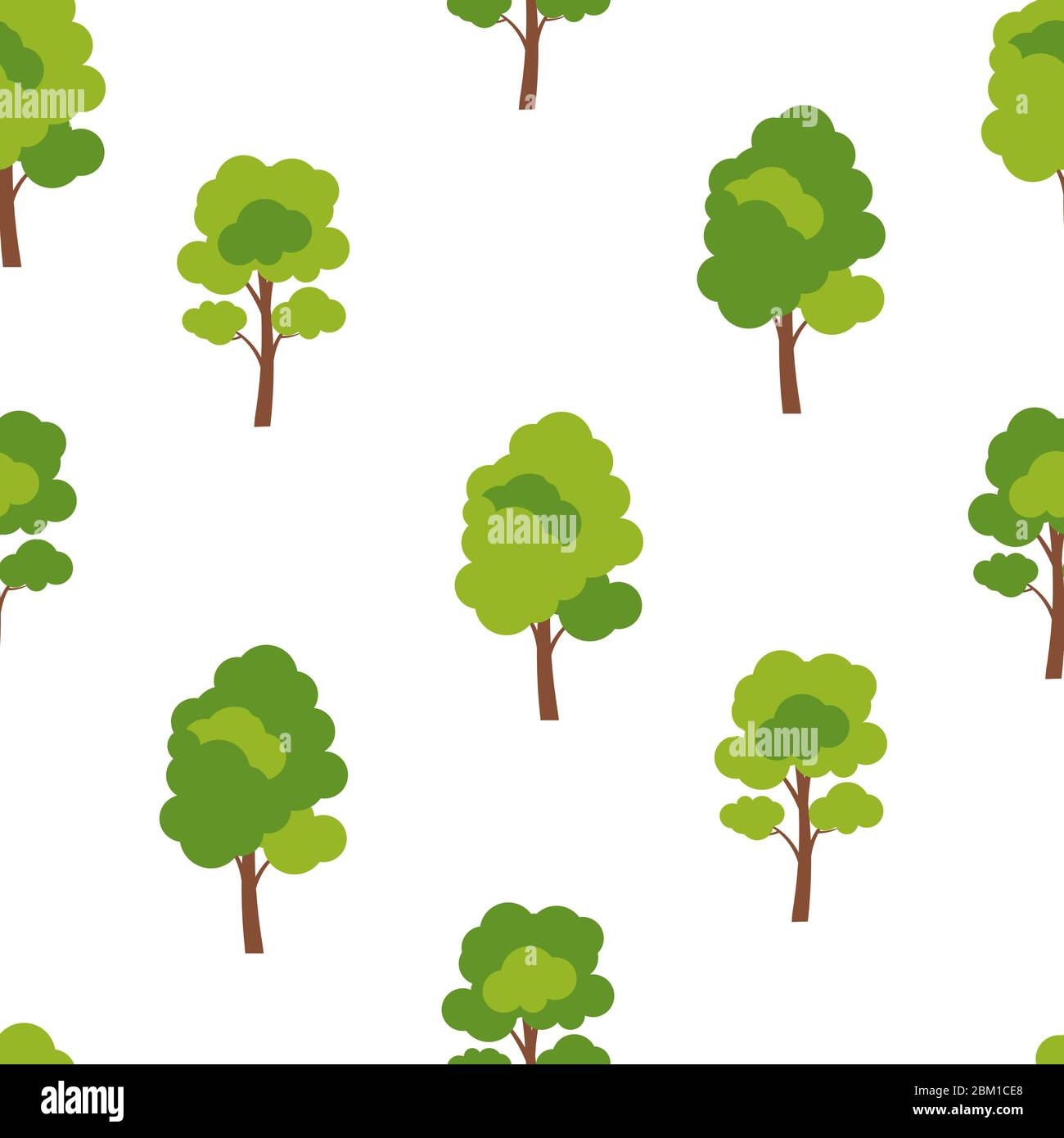 Abstract Forest Tree Seamless Pattern Background. Vector Illustration ...