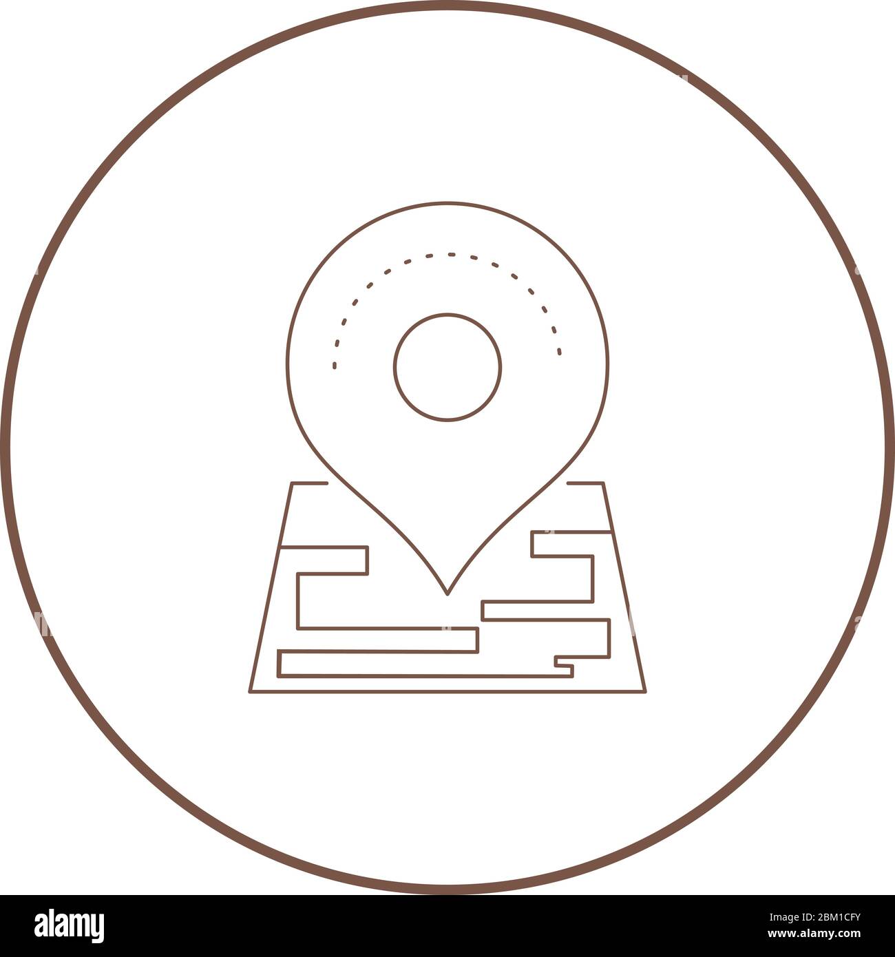 Direction on maps vector line icon Stock Vector Image & Art - Alamy