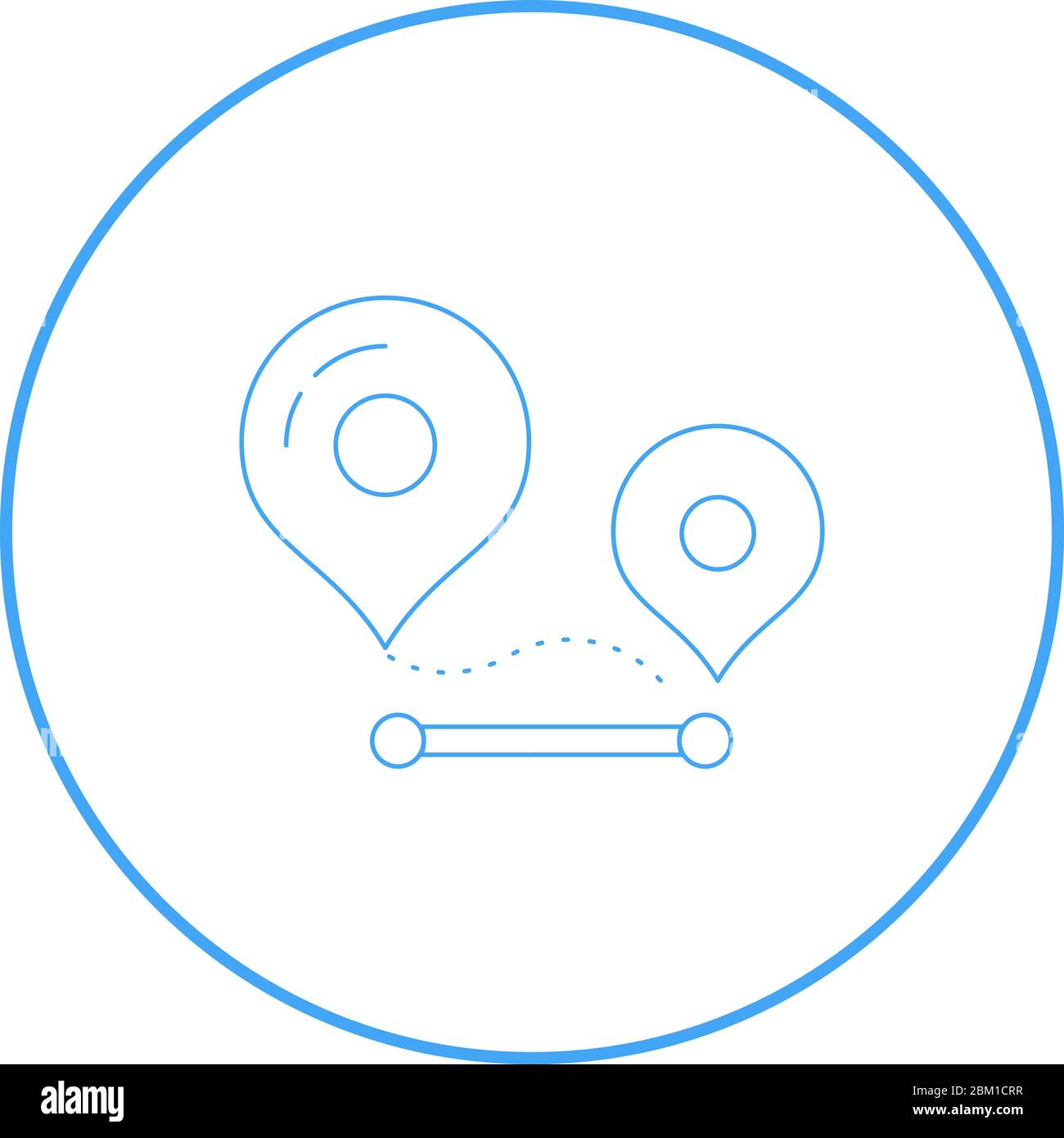 Beautiful distance line icon Stock Vector Image & Art - Alamy