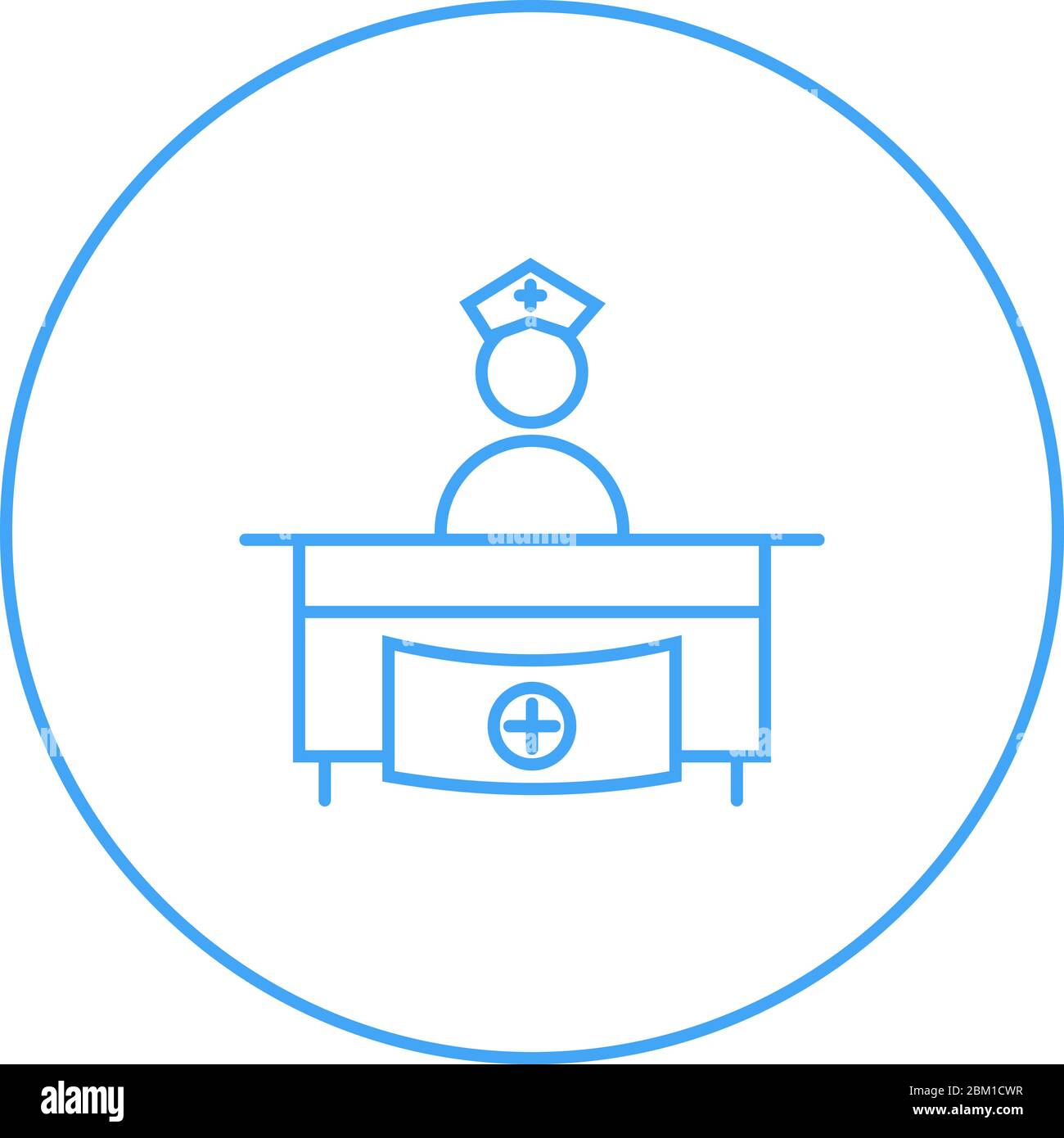 Hospital reception vector line icon Stock Vector Image & Art - Alamy