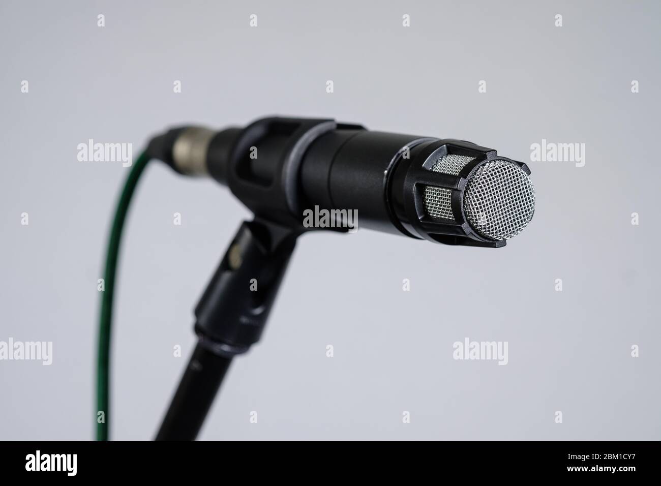 Dynamic studio microphone on stand Stock Photo - Alamy