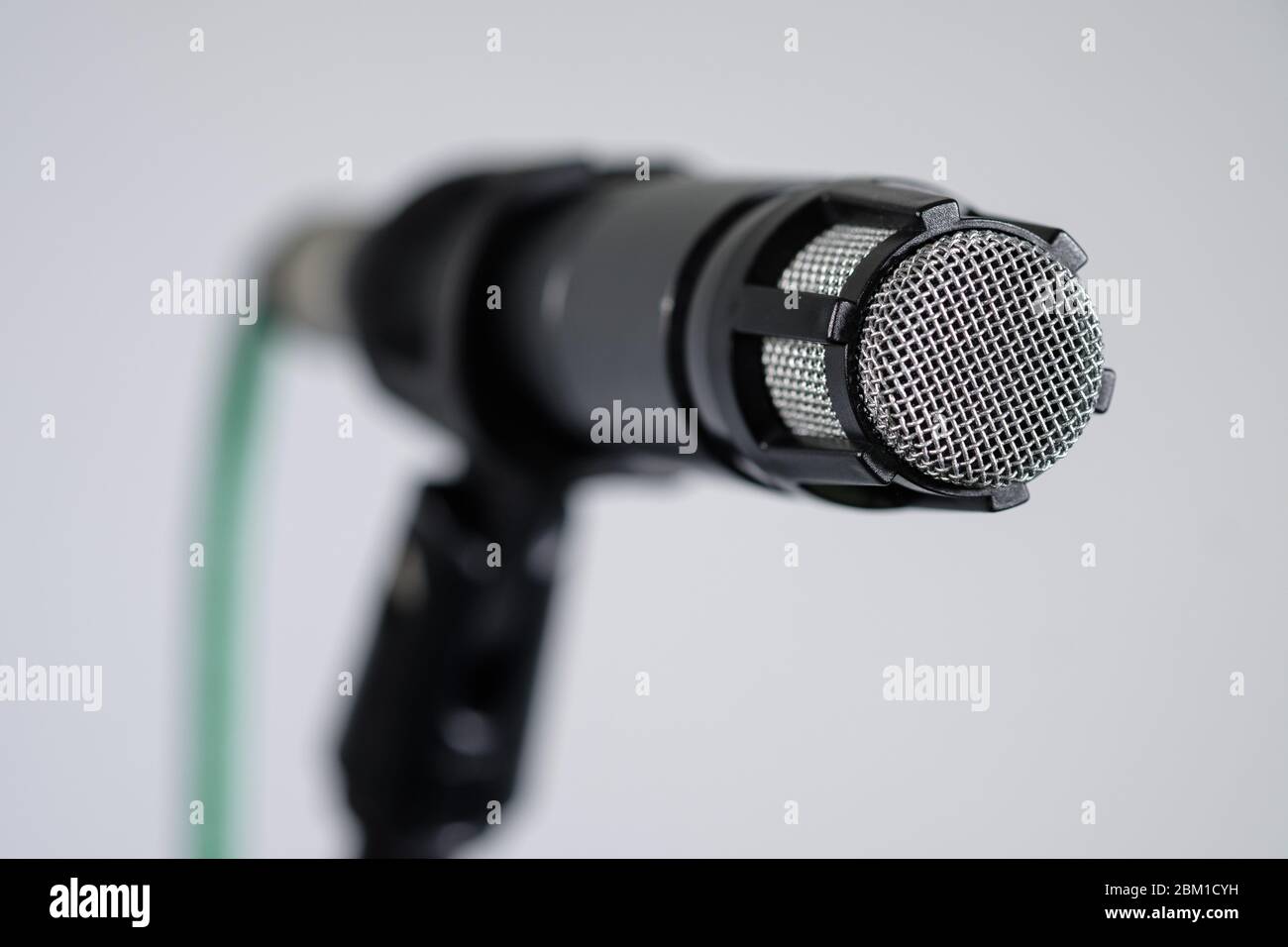 Dynamic studio microphone on stand Stock Photo - Alamy