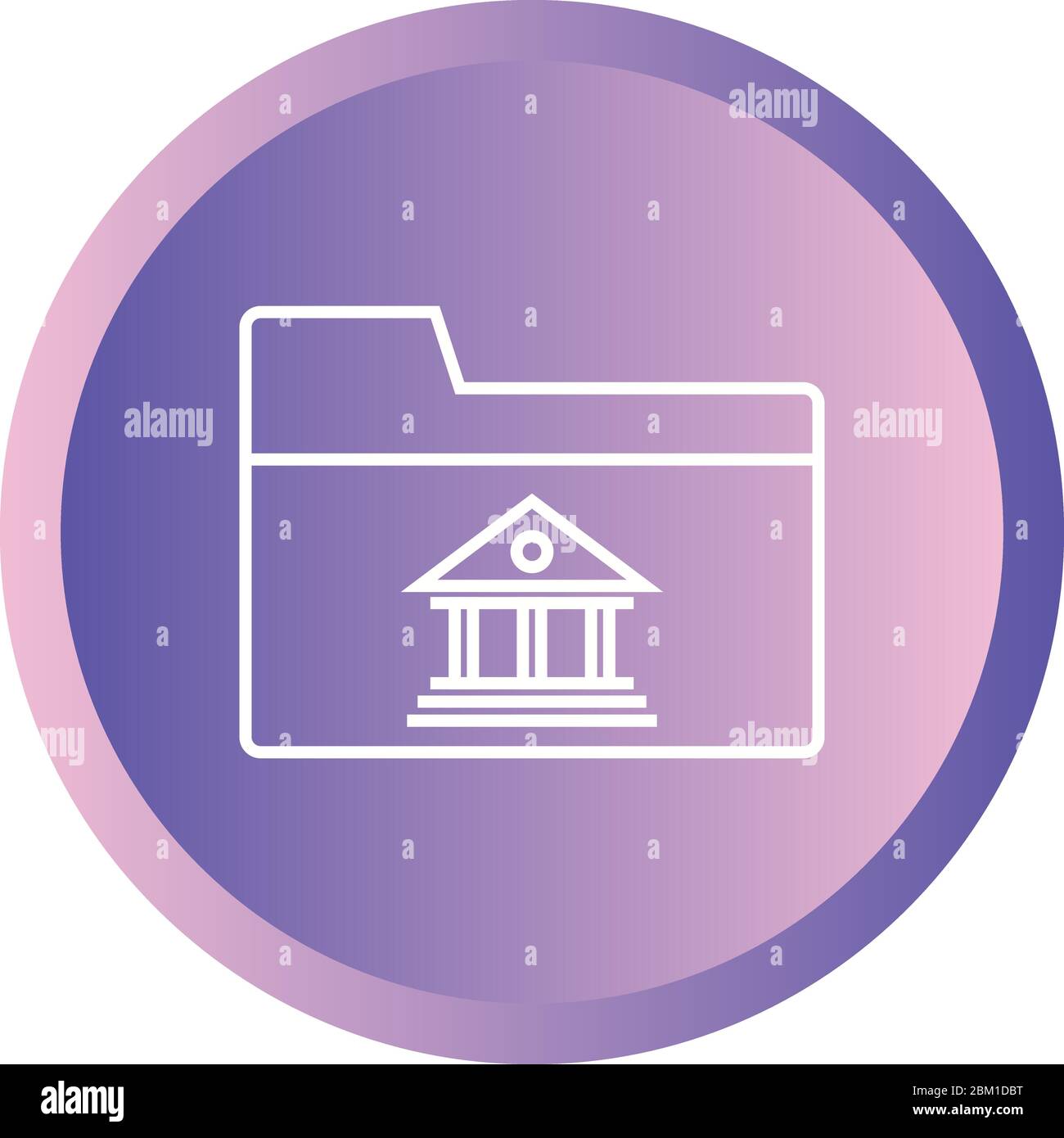 Beautiful Bank folder Vector line icon Stock Vector Image & Art - Alamy