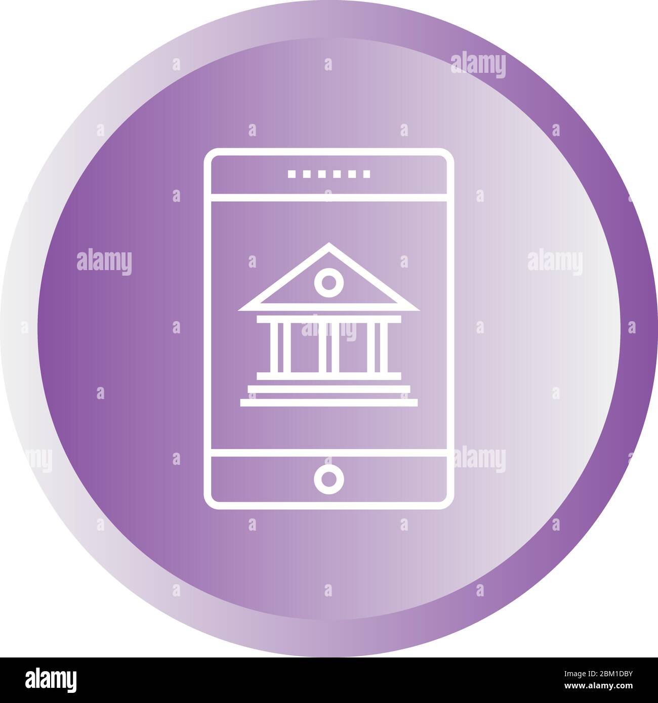 Beautiful mobile banking Vector line icon Stock Vector Image & Art - Alamy