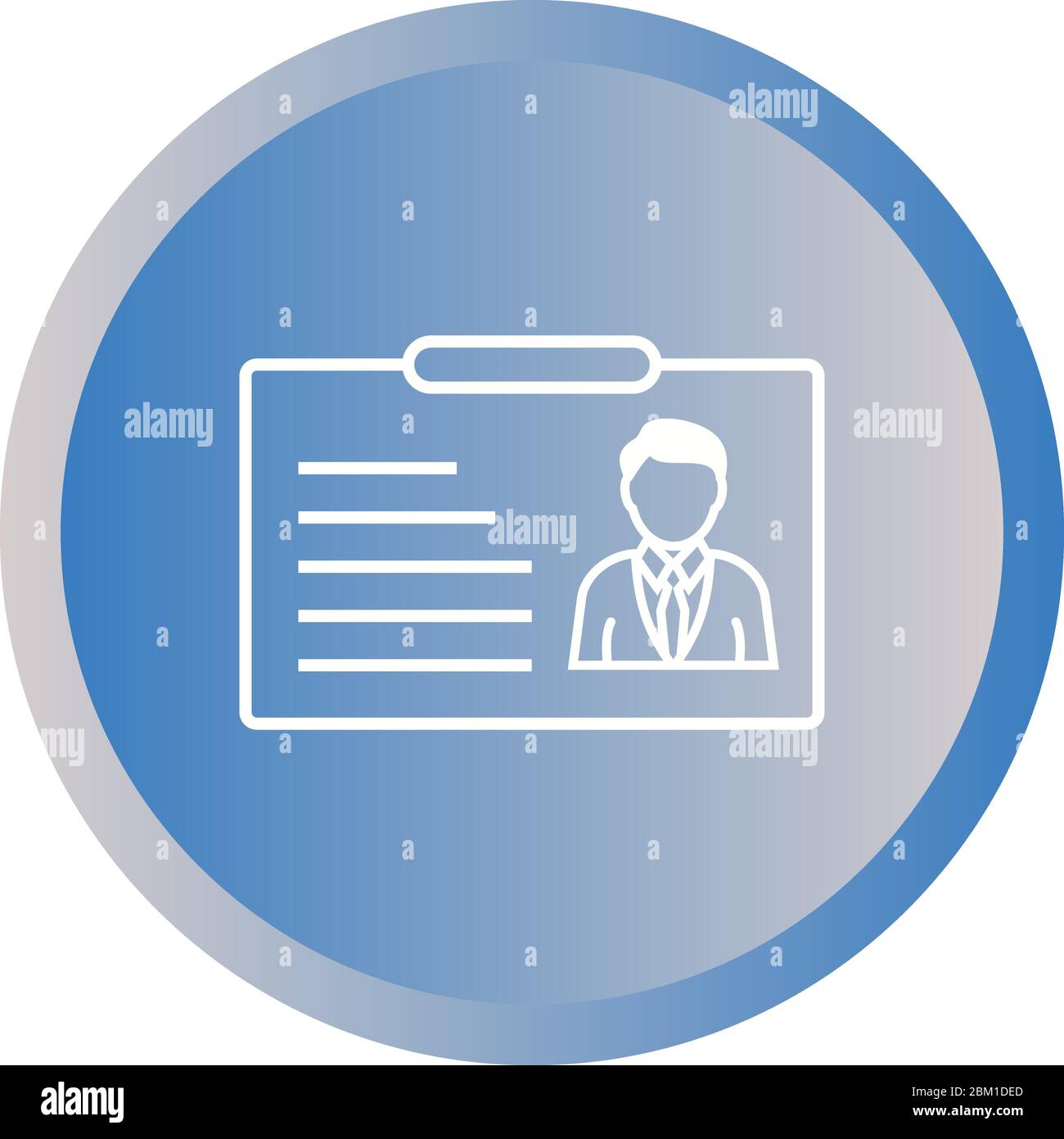 Beautiful ID card Vector line icon Stock Vector Image & Art - Alamy