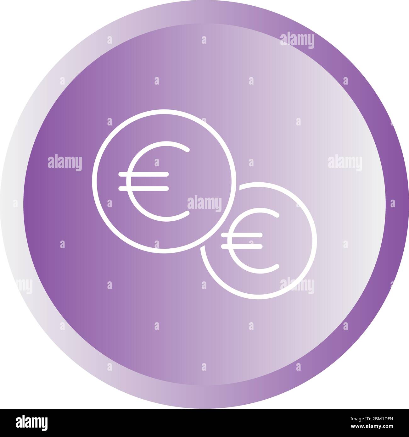 Beautiful euro coin Vector line icon Stock Vector Image & Art - Alamy
