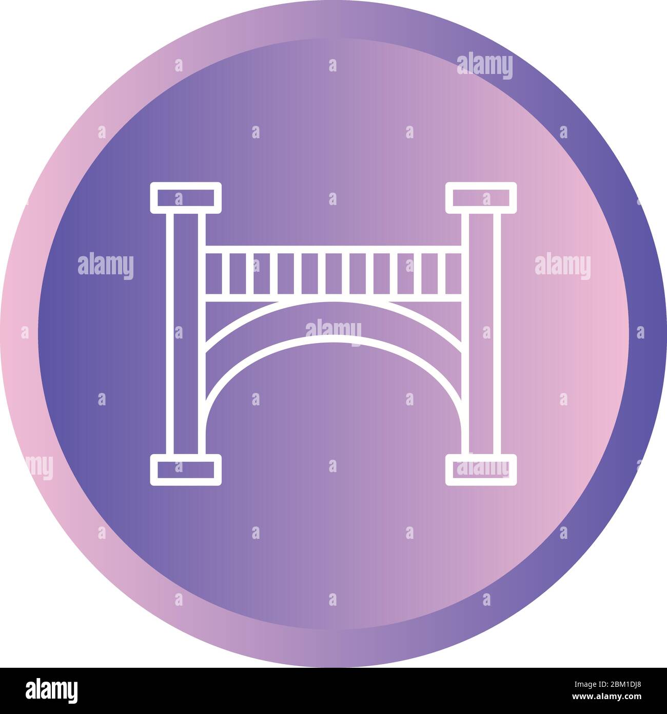 Beautiful bridge vector line icon Stock Vector Image & Art - Alamy