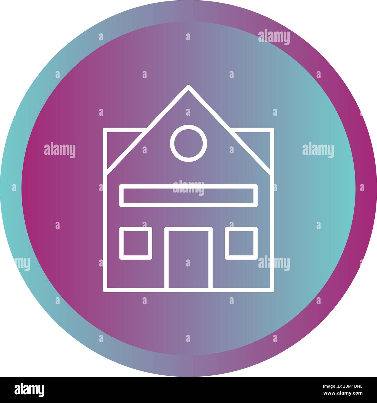 Beautiful House Vector line icon Stock Vector Image & Art - Alamy