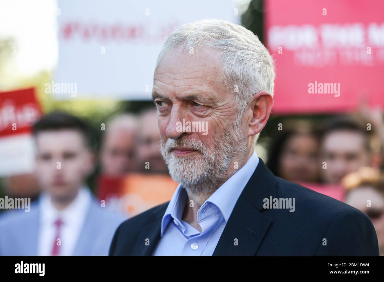 Labour leader Jeremy Corbyn with Steve Rotherham, the newly elected ...