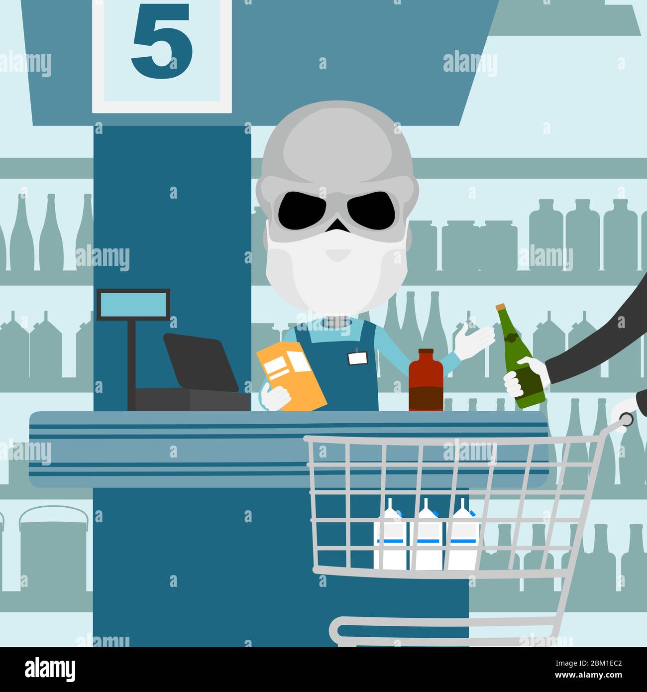 Shopping cart and skeleton hi-res stock photography and images - Alamy