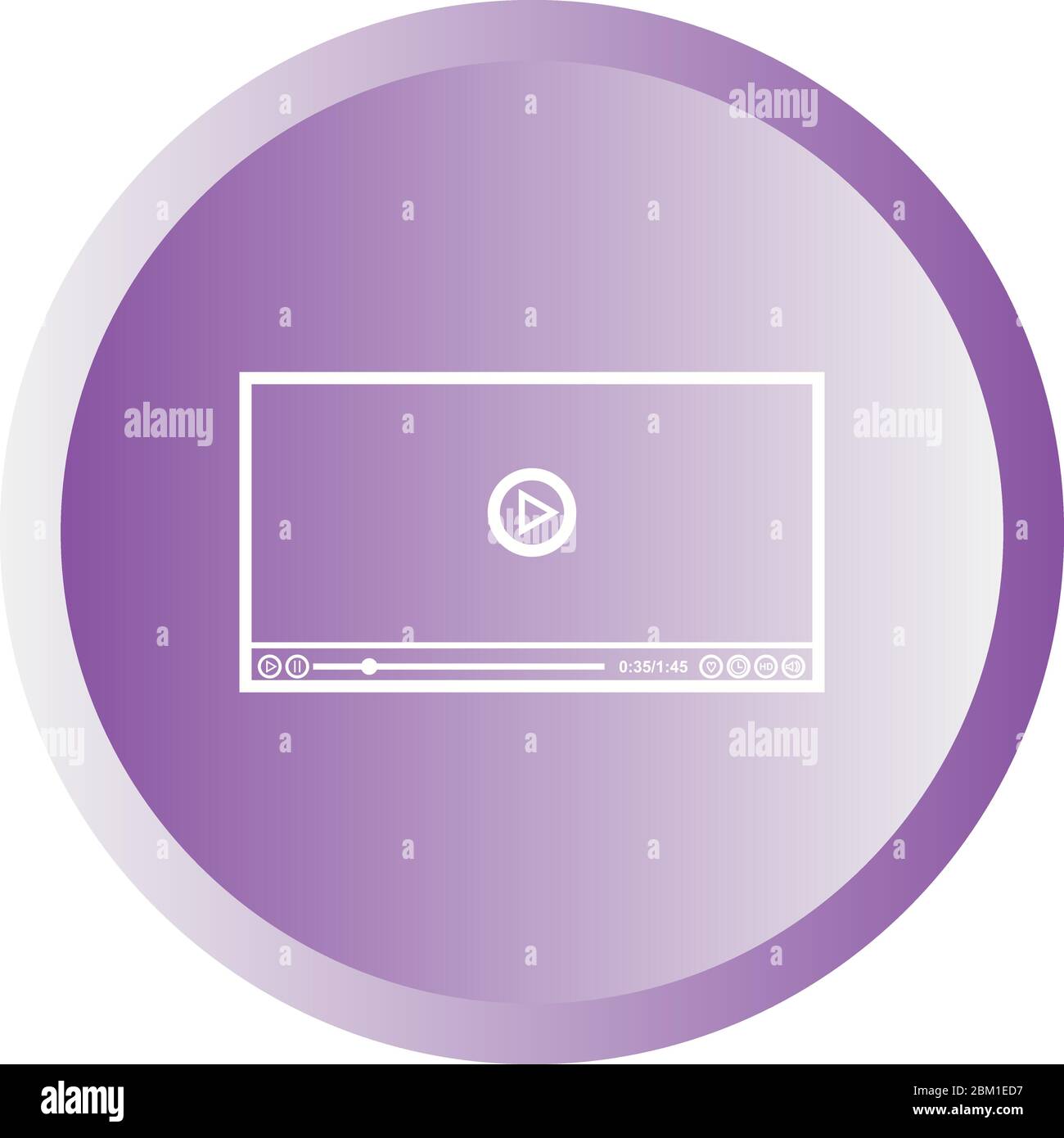 Beautiful Video player vector line icon Stock Vector Image & Art - Alamy