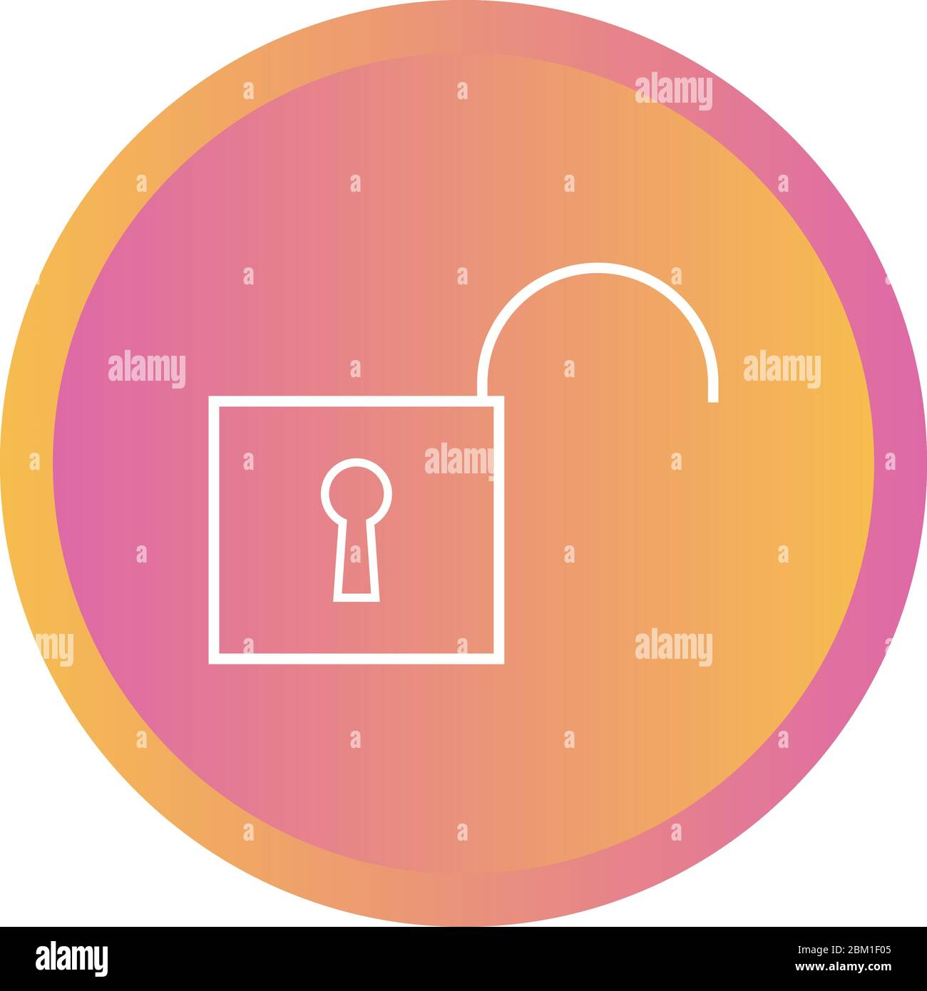 Beautiful Unlocked vector line icon Stock Vector Image & Art - Alamy