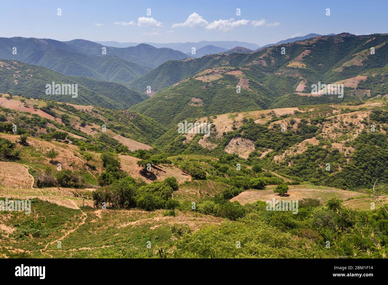 Mountain landscape, San Antonio Coyahuacan, Guerrero, Mexico Stock ...