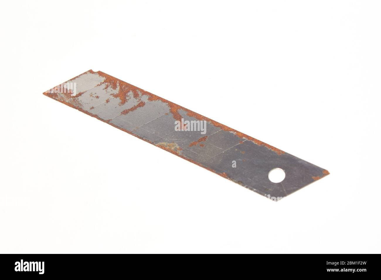 Rusty blade from a clerical knife on a white background isolate Stock ...