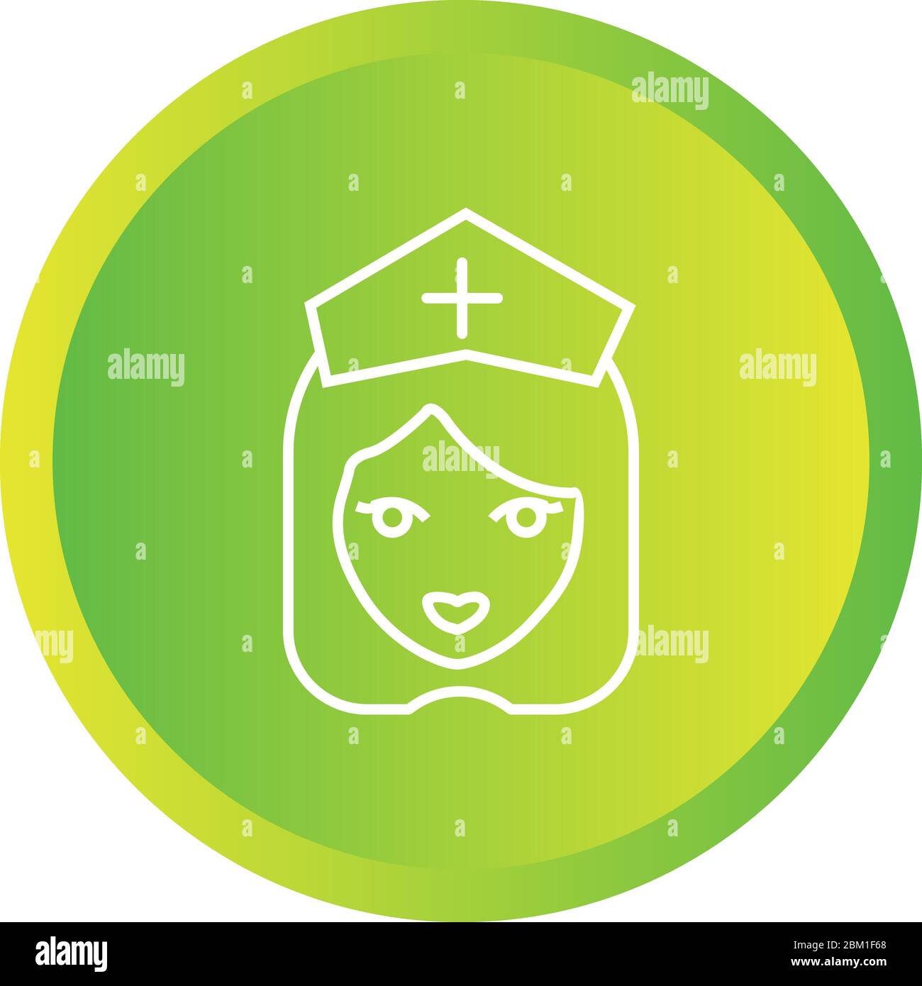 Beautiful Nurse vector line icon Stock Vector Image & Art - Alamy