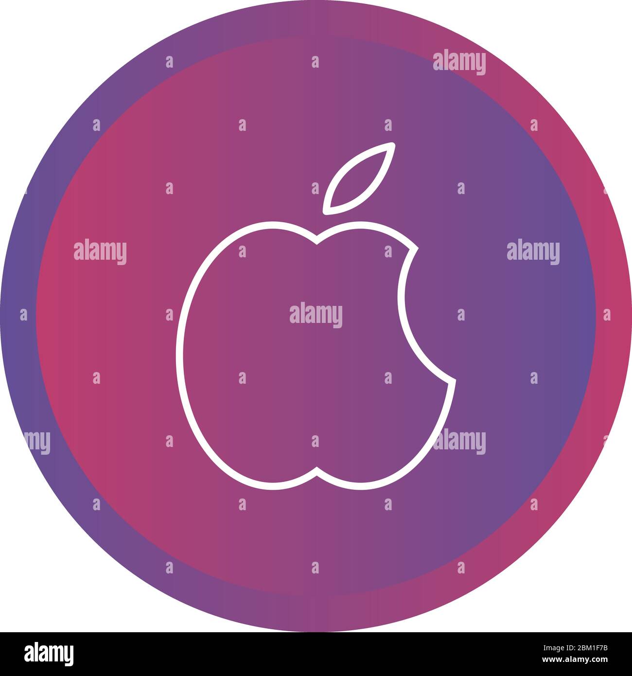 Beautiful Apple logo vector line icon Stock Vector Image & Art - Alamy