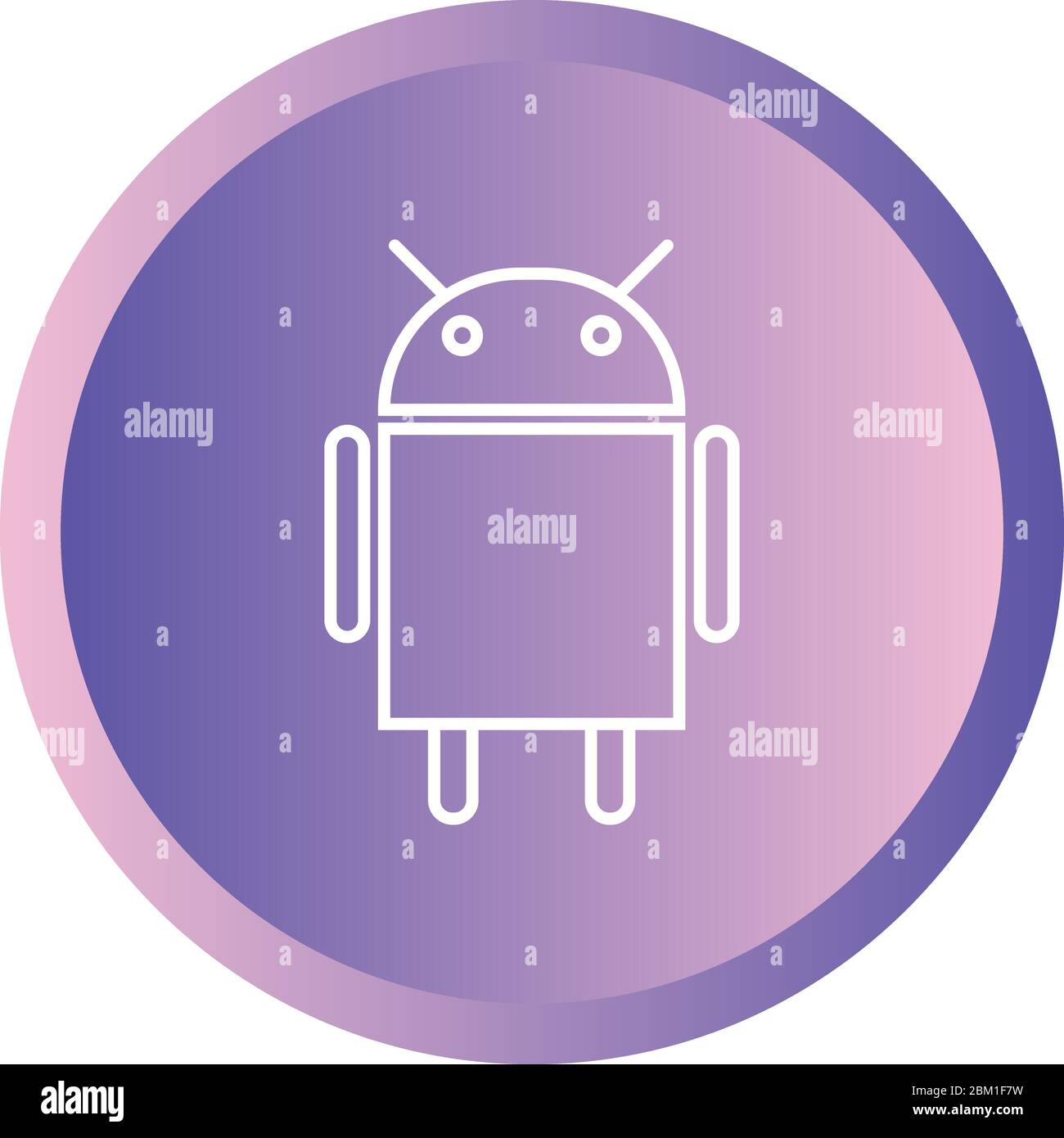 Beautiful Android vector line icon Stock Vector Image & Art - Alamy