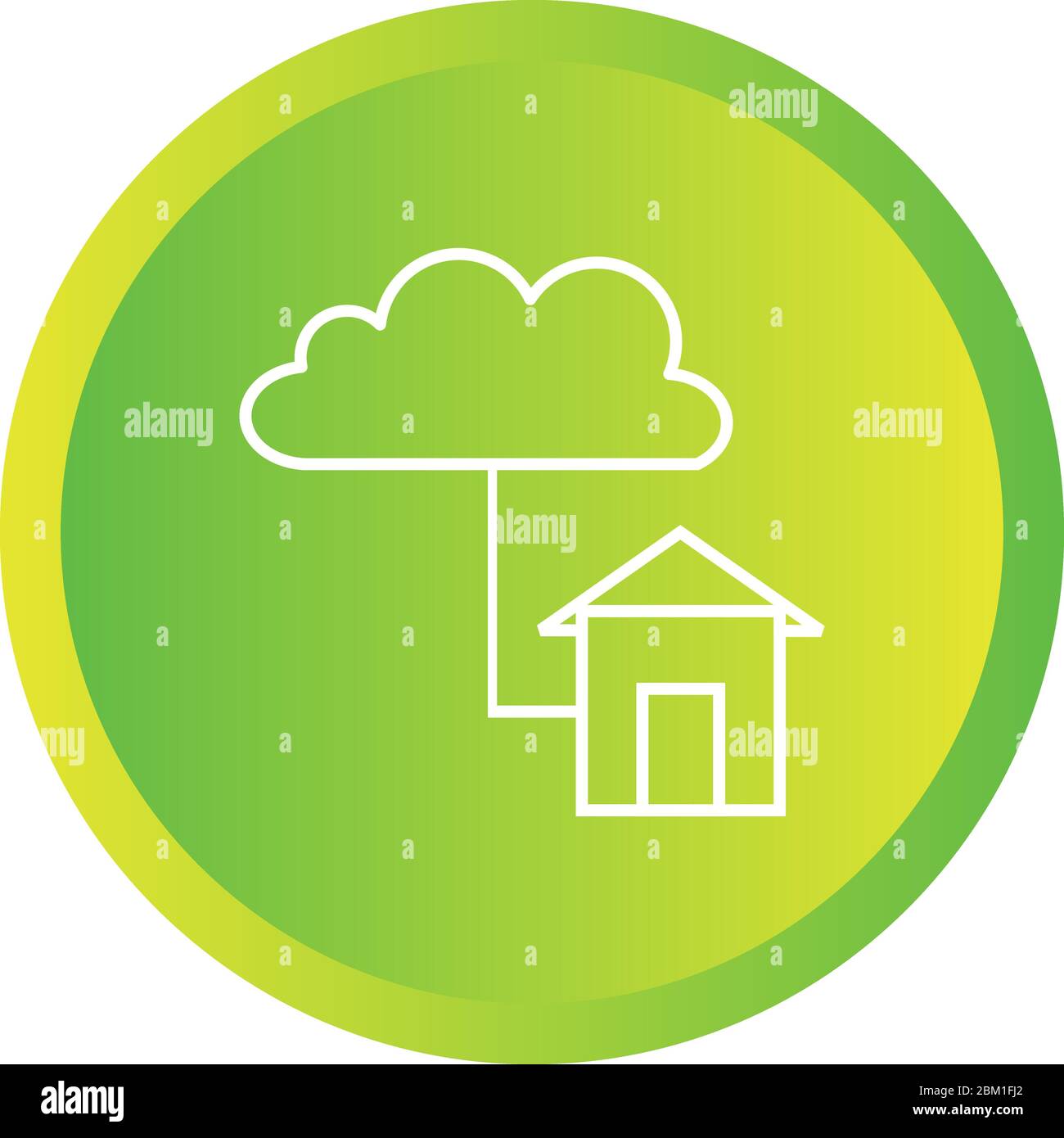 Beautiful Cloud home vector line icon Stock Vector Image & Art - Alamy