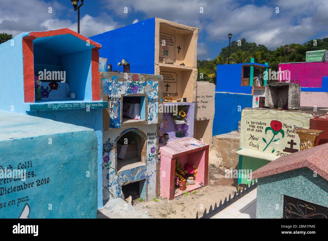 Cemetery, Pomuch, Campeche, Mexico Stock Photo - Alamy