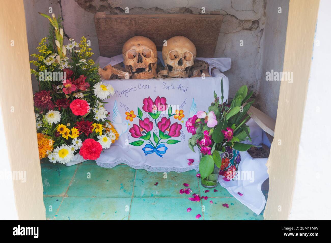 Cemetery, Pomuch, Campeche, Mexico Stock Photo - Alamy