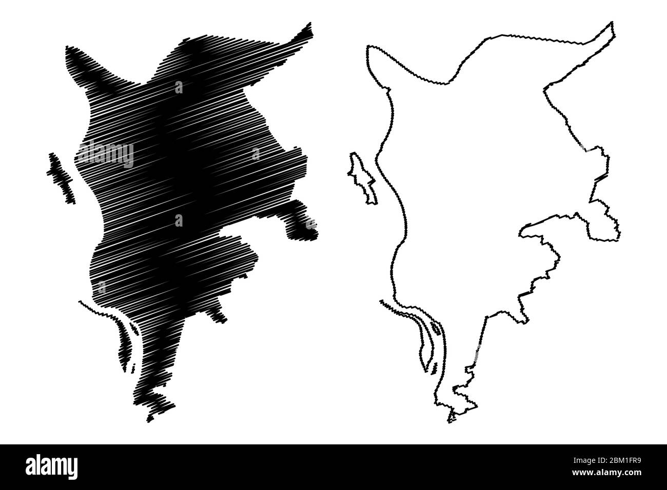 Tomsk City (Russian Federation, Russia) map vector illustration ...