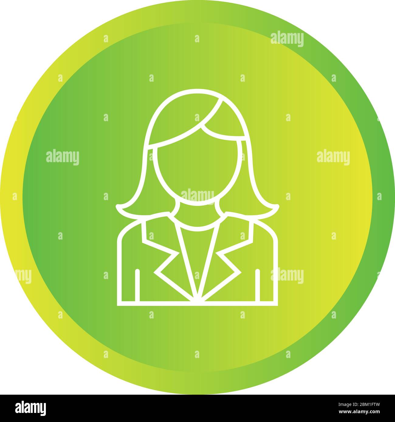 Beautiful Business woman vector line icon Stock Vector Image & Art - Alamy