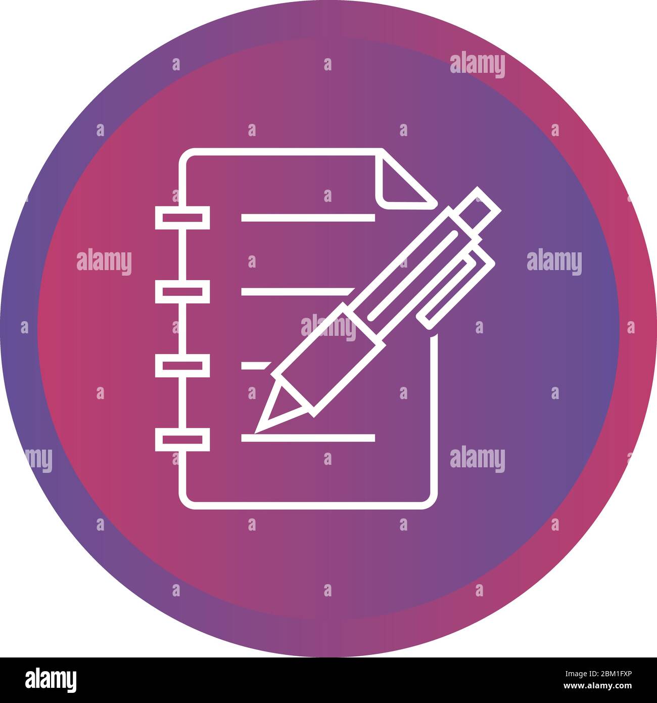 Beautiful writing report vector line icon Stock Vector Image & Art - Alamy
