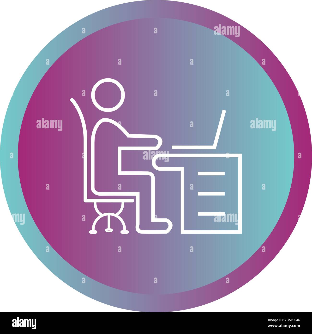 Beautiful Workplace vector line icon Stock Vector Image & Art - Alamy