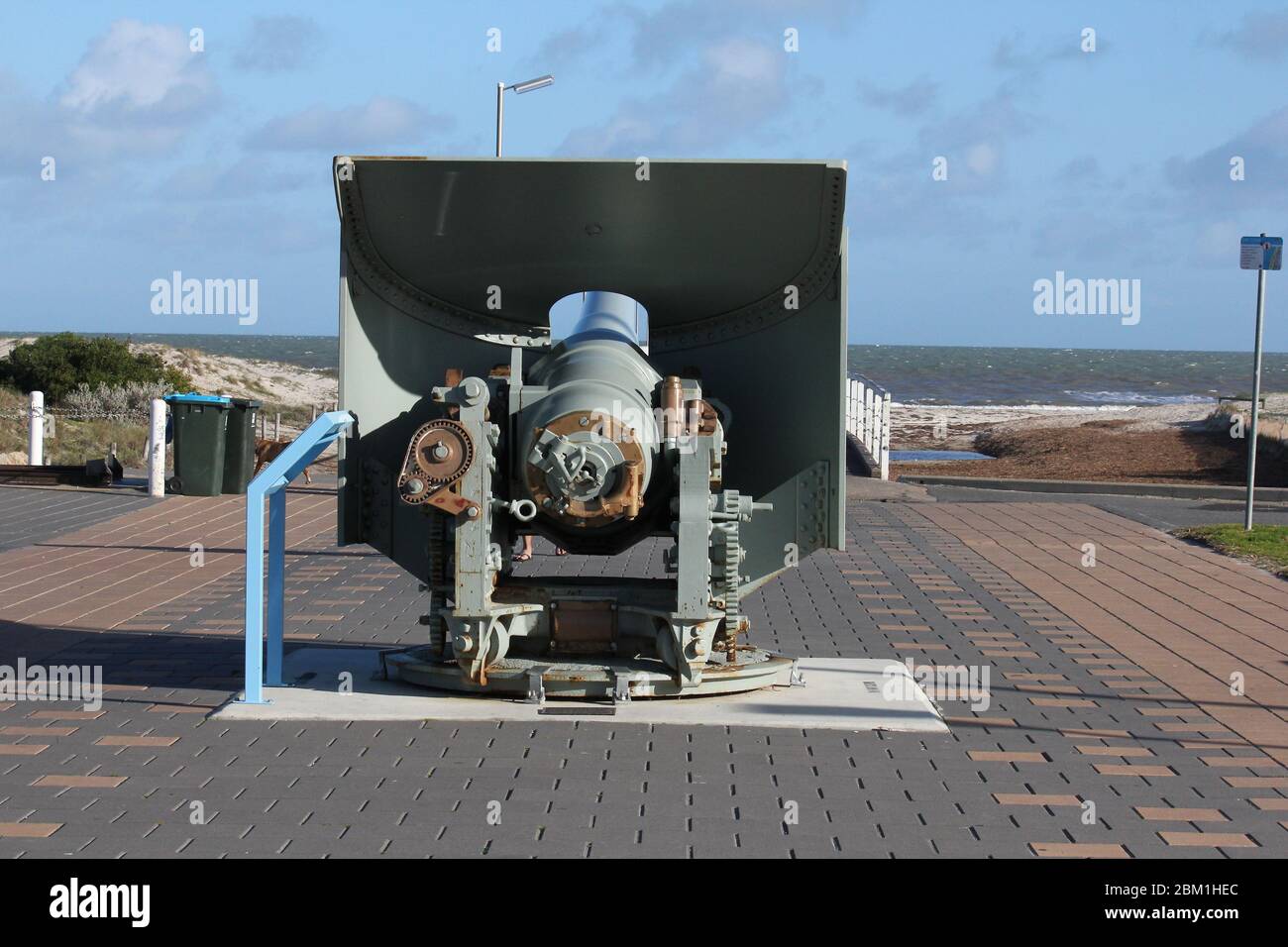 HMAS Protector's 6-inch (150 mm) breech-loading gun mounting at ...