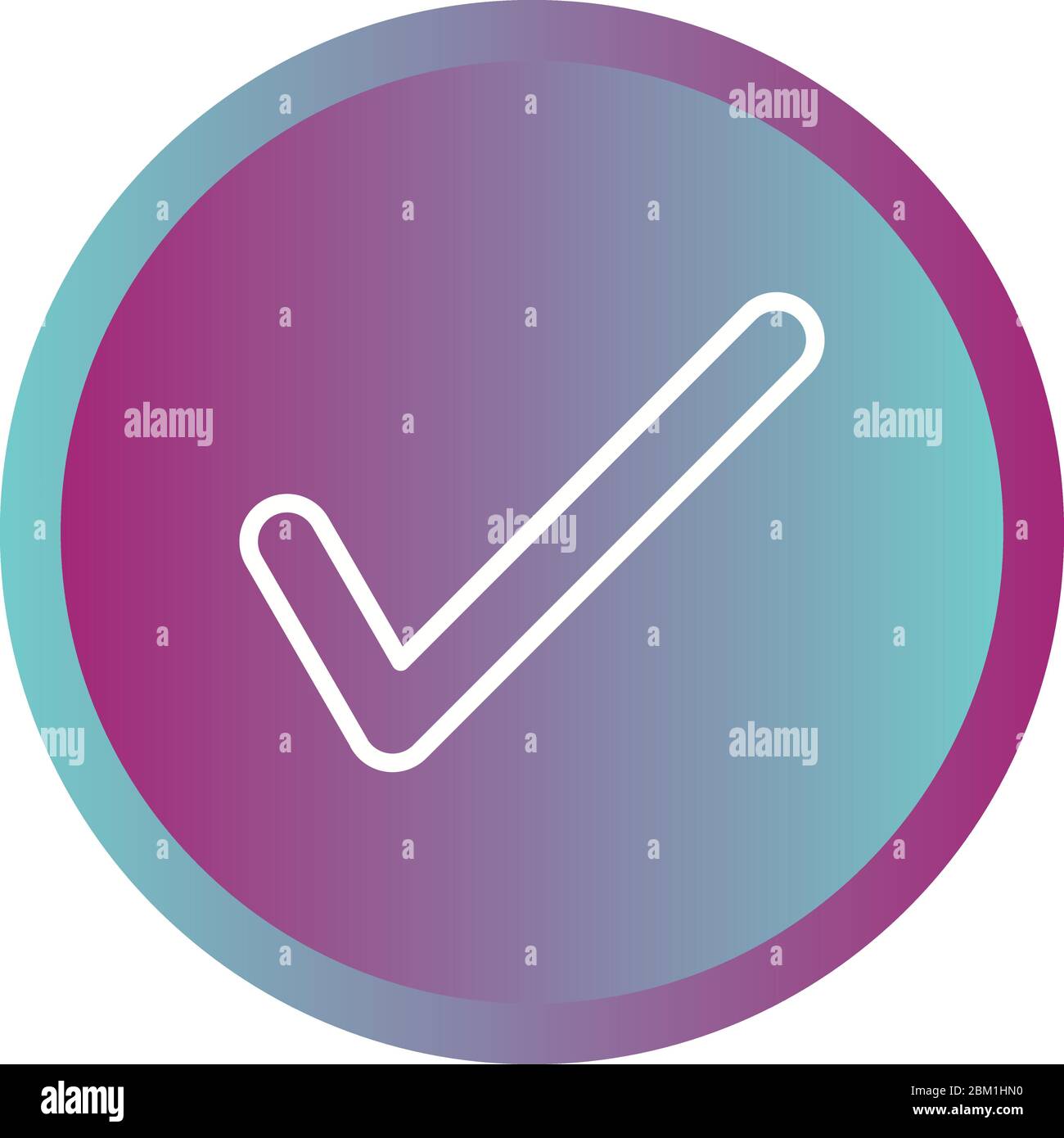 Beautiful Tick vector line icon Stock Vector Image & Art - Alamy