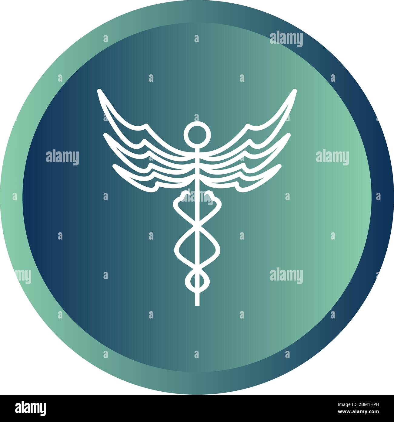 Beautiful Caduceus vector line icon Stock Vector Image & Art - Alamy