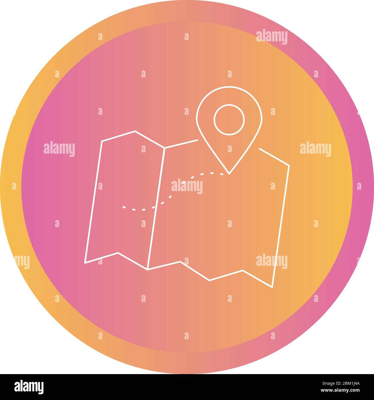 Mark places on map line icon Stock Vector Image & Art - Alamy