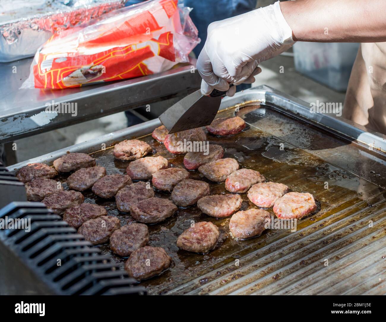 Kofta meatballs on grill, a popular meal in Turkey. Type of kebab ...