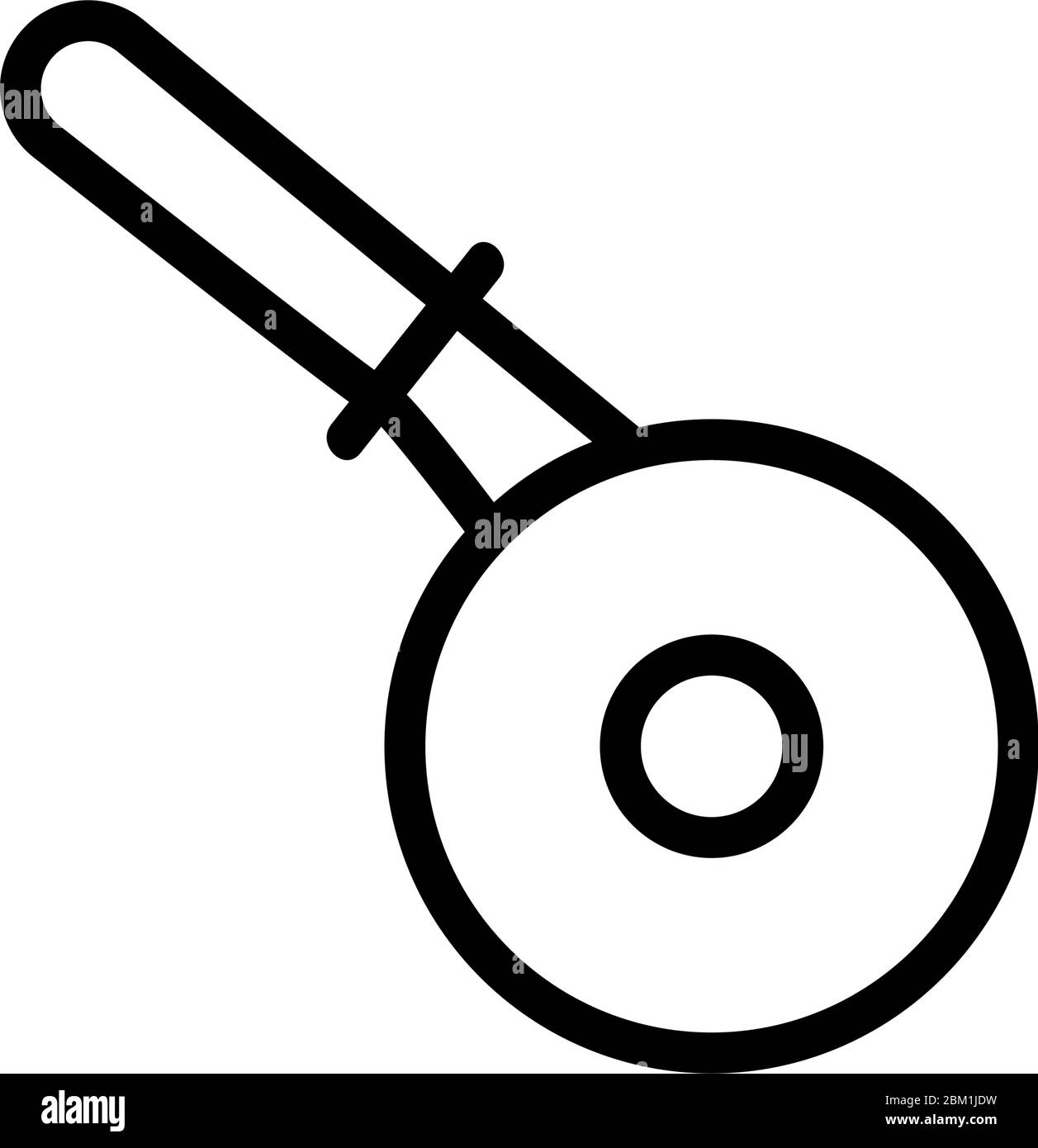 pizza cutting tool icon vector outline illustration Stock Vector Image ...