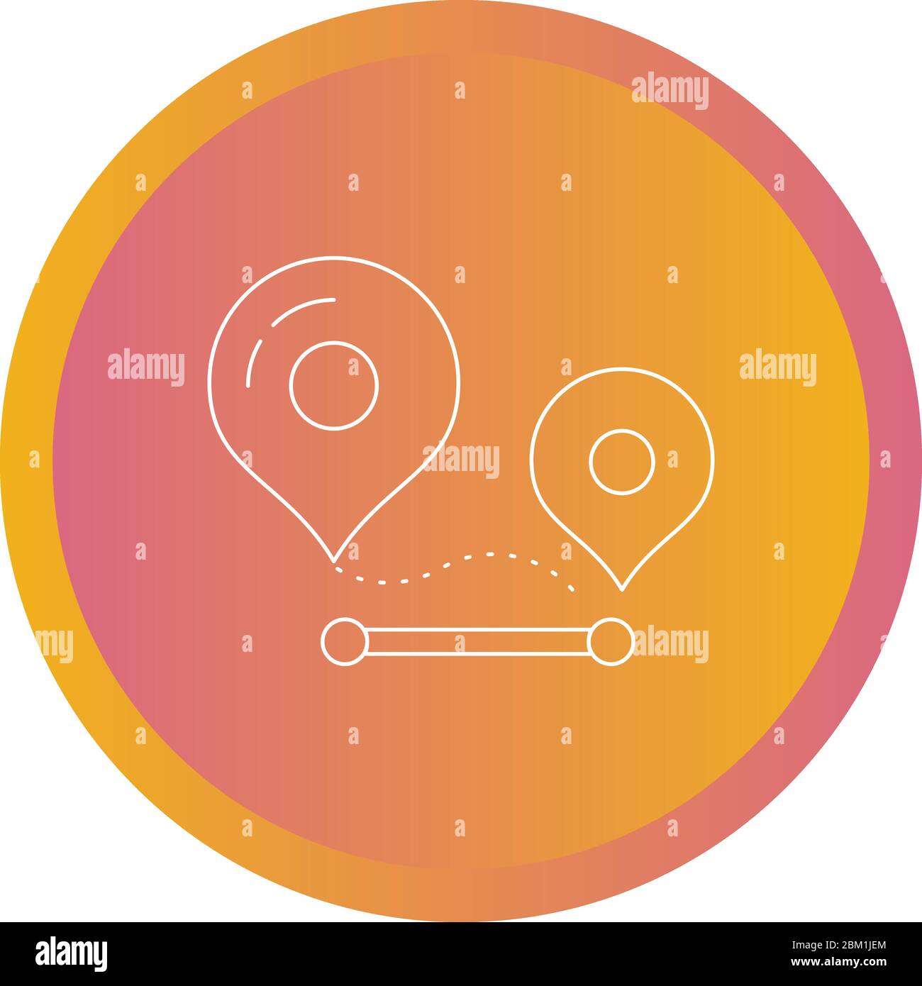 Beautiful distance line icon Stock Vector Image & Art - Alamy