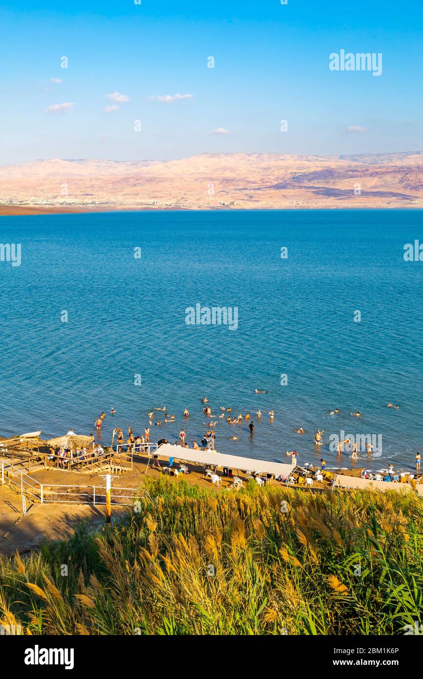 View of Dead Sea at Kalia Beach, Israel, Middle East Stock Photo - Alamy
