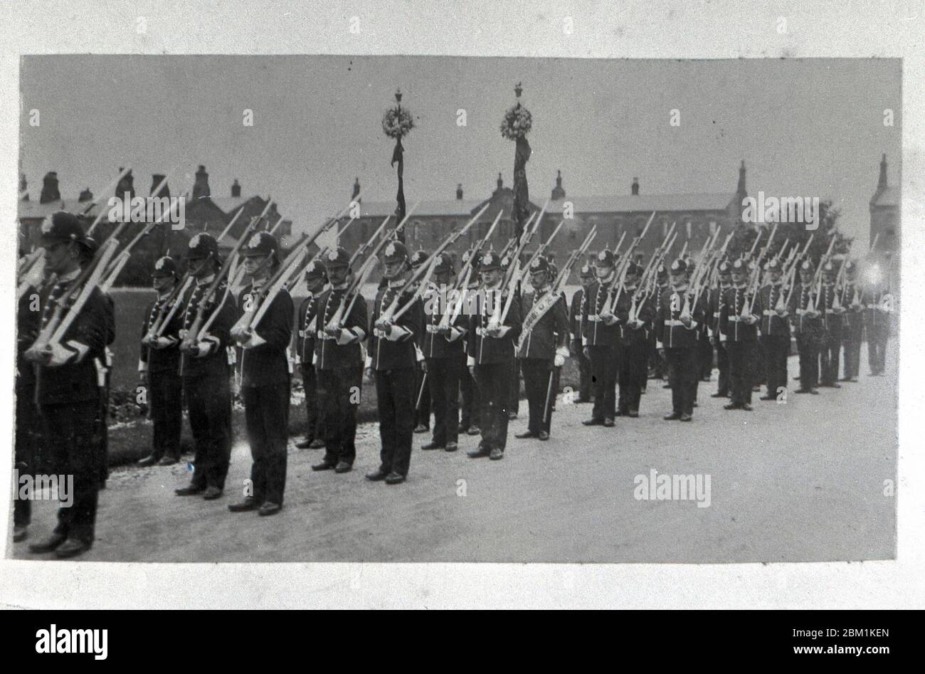 Victorian Barracks, soldiers on parade, UK Stock Photo - Alamy