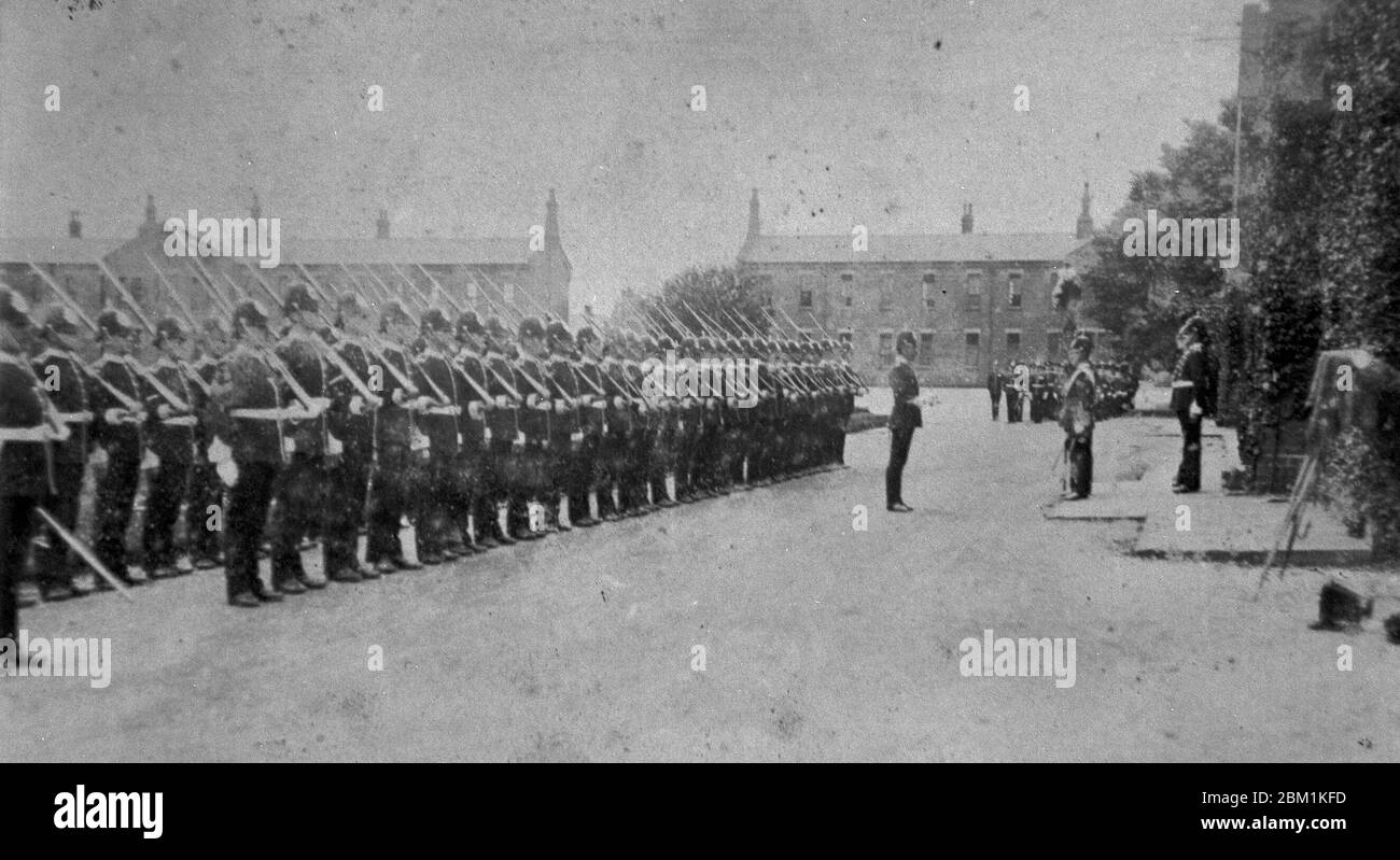 Victorian Barracks, soldiers on parade, UK Stock Photo - Alamy