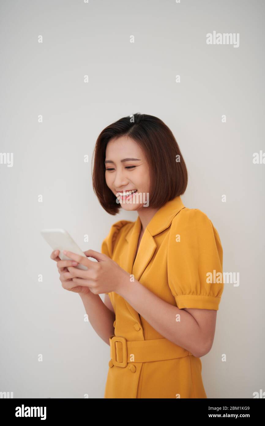 Girl text message read hi-res stock photography and images - Alamy