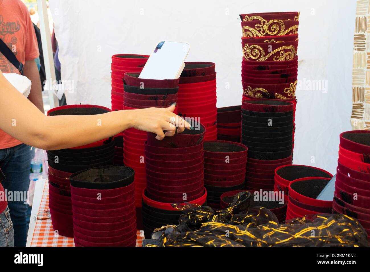 The fez (Turkish: fes), also called tarboosh is a felt headdress in the ...