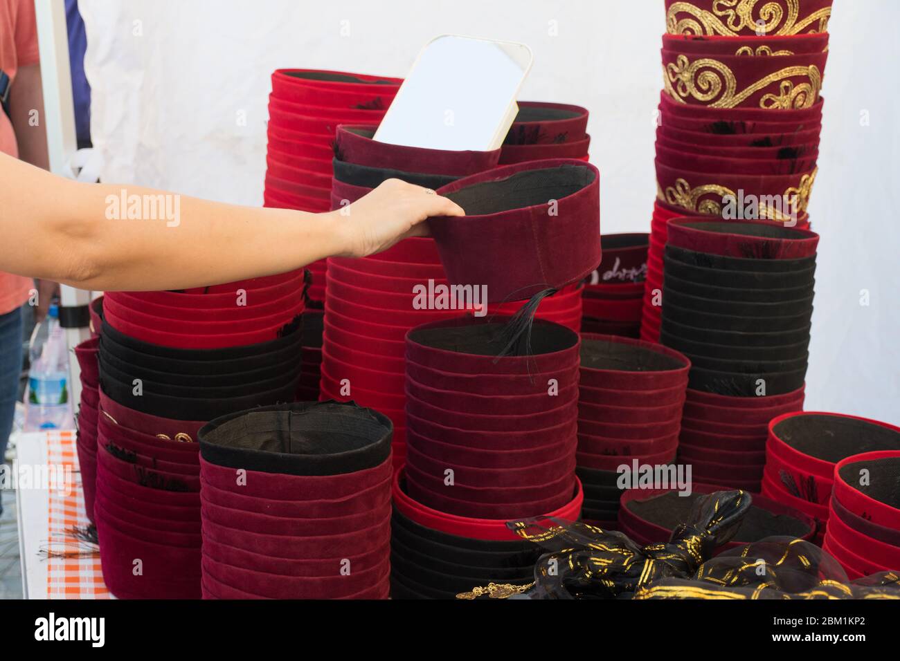 The fez (Turkish: fes), also called tarboosh is a felt headdress in the ...