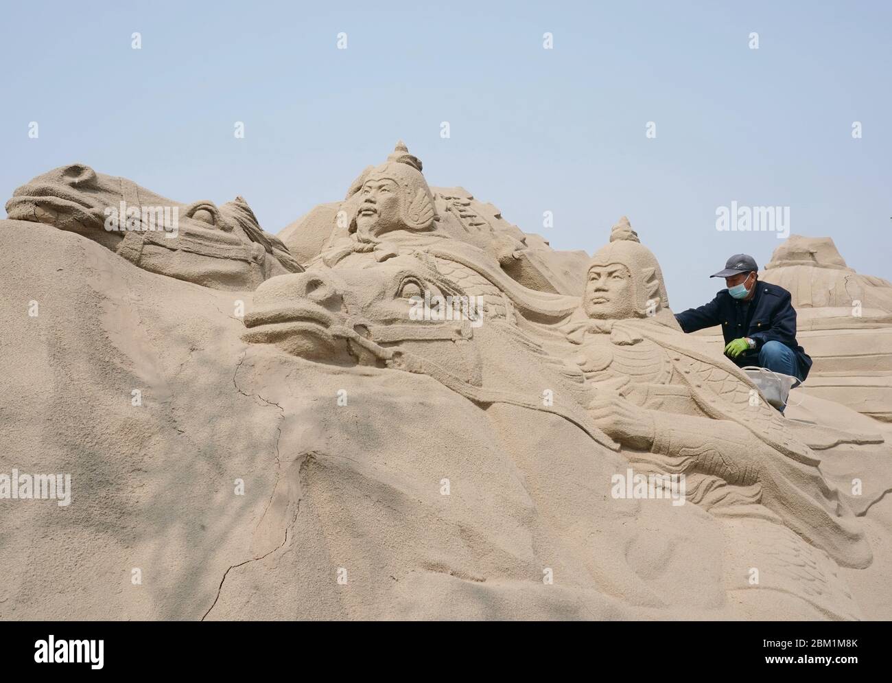Qinhuangdao, China's Hebei Province. 6th May, 2020. A worker maintains ...