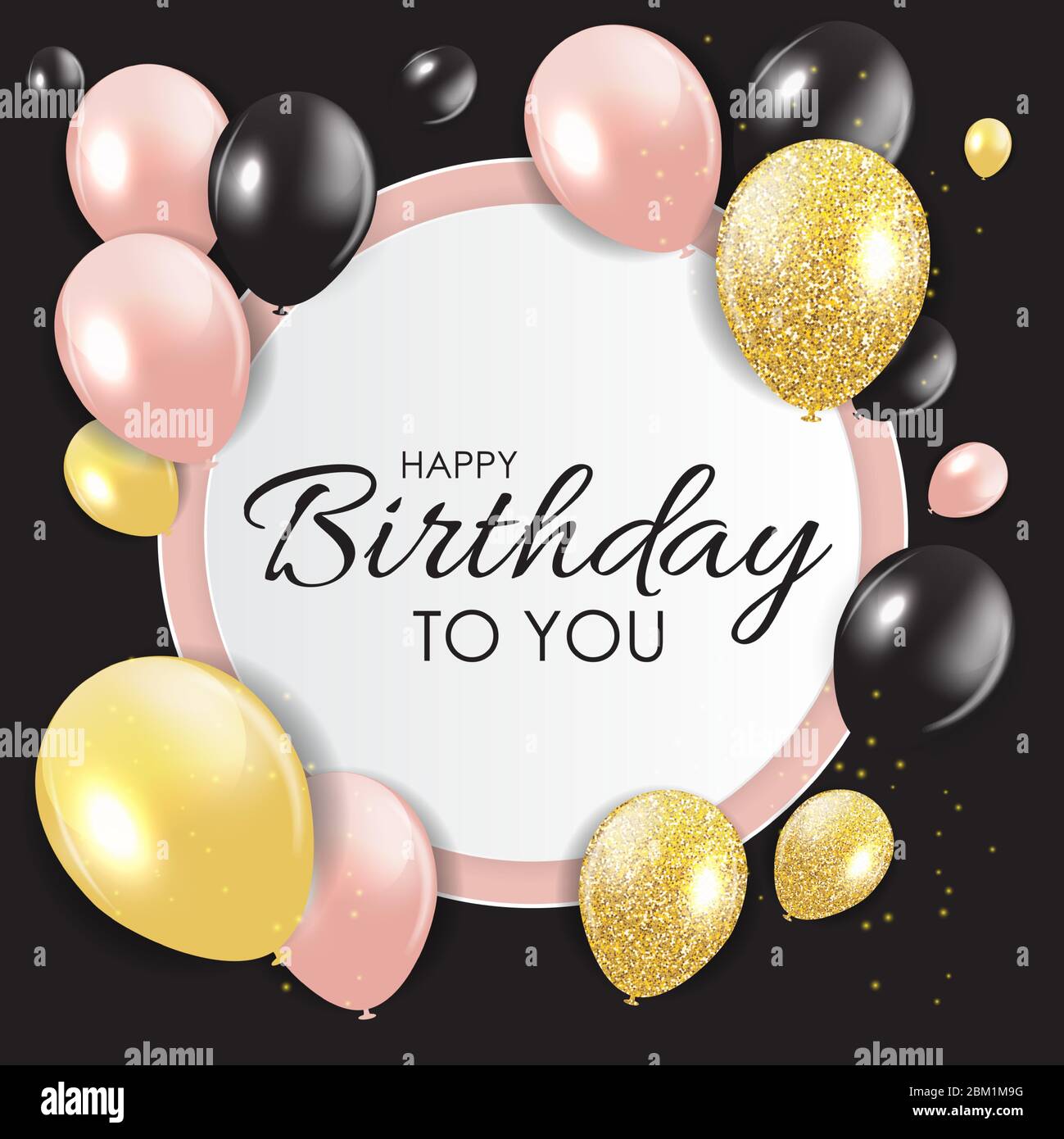 Abstract Happy Birthday Background Card Template Vector Illustration ...