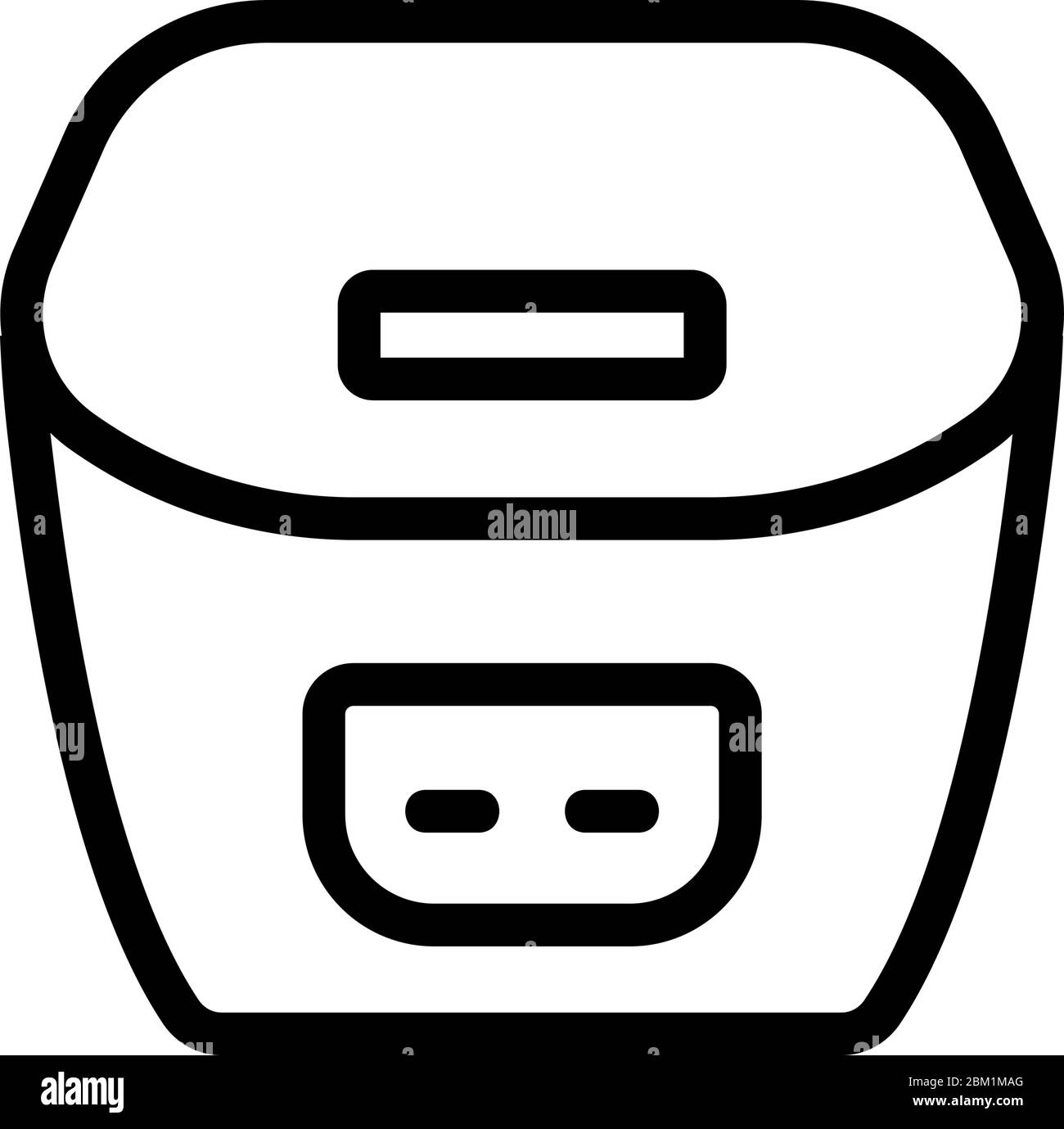 slow cooker top view icon vector outline illustration Stock Vector ...