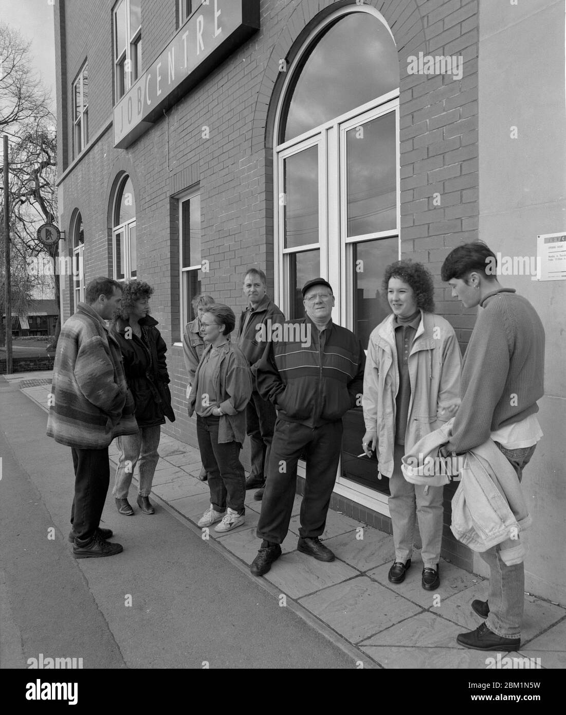 Job centre queue hi-res stock photography and images - Alamy