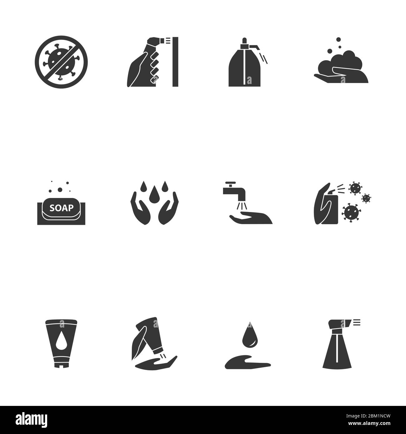 Hygiene Icon. Included the icons as hand wash, soap, alcohol, detergent ...