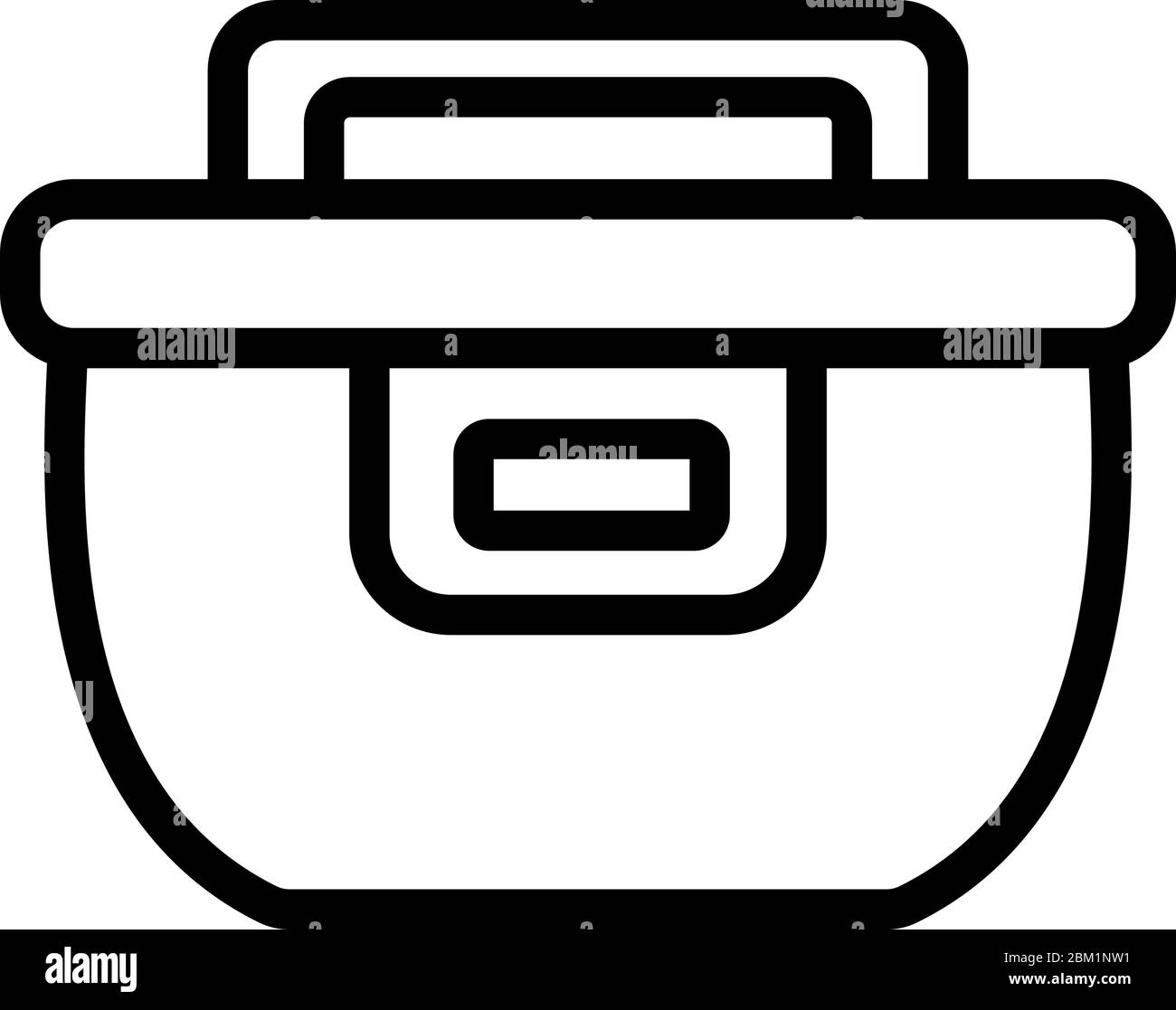 crock-pot with timing icon vector outline illustration Stock Vector ...